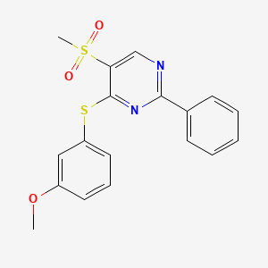 4-[(3-Methoxyphenyl)sulfanyl]-2-phenyl-5-pyrimidinyl methyl sulfone ...