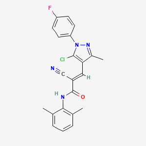 (E)-3-[5-chloro-1-(4-fluorophenyl)-3-methylpyrazol-4-yl]-2-cyano-N-(2,6-dimethylphenyl)prop-2 ...