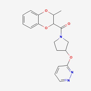 3-{[1-(3-methyl-2,3-dihydro-1,4-benzodioxine-2-carbonyl)pyrrolidin-3-yl]oxy}pyridazine | 2034451 ...