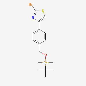 [4-(2-Bromo-1,3-thiazol-4-yl)phenyl]methoxy-tert-butyl-dimethylsilane | 2172221-65-5 | Benchchem