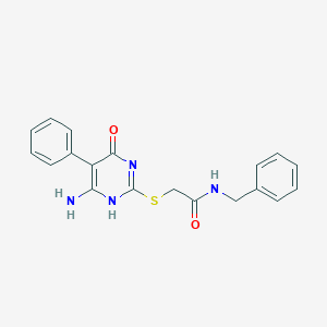 2-[(6-amino-4-oxo-5-phenyl-1H-pyrimidin-2-yl)sulfanyl]-N ...