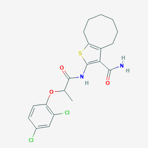 Buy 2-{[2-(2,4-Dichlorophenoxy)propanoyl]amino}-4,5,6,7,8,9-hexahydrocycloocta[b]thiophene-3 ...
