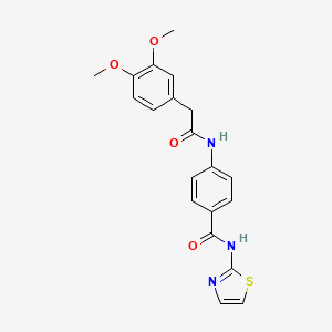 Buy 4-{[(3,4-dimethoxyphenyl)acetyl]amino}-N-1,3-thiazol-2-ylbenzamide | | BenchChem