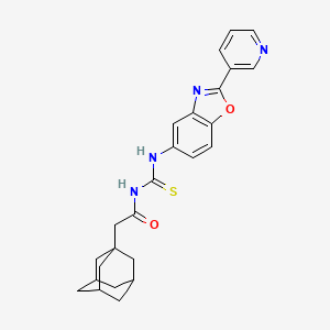 2-(1-adamantyl)-N-({[2-(3-pyridinyl)-1,3-benzoxazol-5-yl]amino}carbonothioyl)acetamide | Benchchem