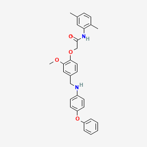 N-(2,5-dimethylphenyl)-2-(2-methoxy-4-{[(4-phenoxyphenyl)amino]methyl}phenoxy)acetamide | Benchchem
