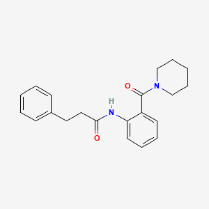 Buy 3-phenyl-N-[2-(1-piperidinylcarbonyl)phenyl]propanamide | | BenchChem