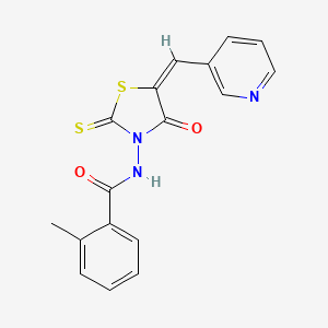 2-methyl-N-[4-oxo-5-(3-pyridinylmethylene)-2-thioxo-1,3-thiazolidin-3-yl]benzamide | Benchchem