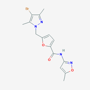 Buy 5-[(4-bromo-3,5-dimethyl-1H-pyrazol-1-yl)methyl]-N-(5-methyl-3-isoxazolyl)-2-furamide ...