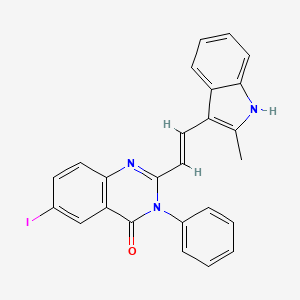Buy 6-IODO-2-[(1E)-2-(2-METHYL-1H-INDOL-3-YL)ETHENYL]-3-PHENYL-3,4-DIHYDROQUINAZOLIN-4-ONE ...