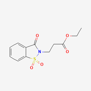 Buy ethyl 3-(1,1-dioxido-3-oxo-1,2-benzothiazol-2(3H)-yl)propanoate | | BenchChem