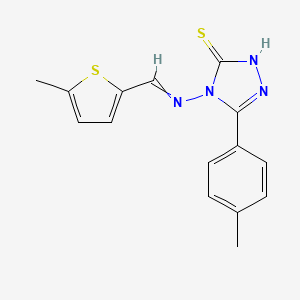Buy 3-(4-methylphenyl)-4-[(5-methylthiophen-2-yl)methylideneamino]-1H-1 ...