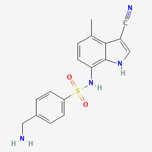 4-(Aminomethyl)-N-(3-cyano-4-methyl-1H-indol-7-yl)benzenesulfonamide | 2098346-67-7 | Benchchem