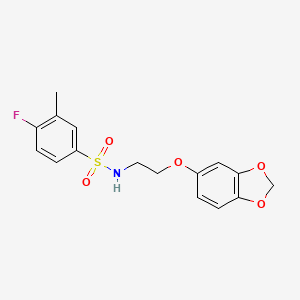 N-[2-(2H-1,3-benzodioxol-5-yloxy)ethyl]-4-fluoro-3-methylbenzene-1-sulfonamide | 1105235-37-7 ...