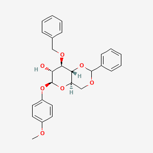 (4aR,6S,7R,8R,8aR)-8-(benzyloxy)-6-(4-methoxyphenoxy)-2-phenylhexahydropyrano[3,2-d][1,3]dioxin ...