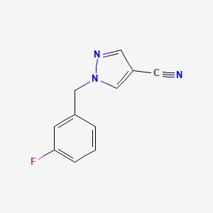 1-[(3-Fluorophenyl)methyl]pyrazole-4-carbonitrile | Benchchem