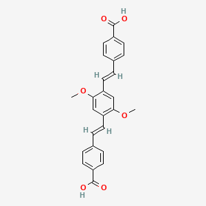 Buy 4,4'-((1E,1'E)-(2,5-Dimethoxy-1,4-phenylene)bis(ethene-2,1-diyl))dibenzoic acid | | BenchChem