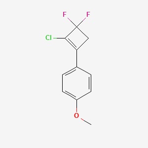 Synthesis routes of 2-Chloro-1,1-difluoro-3-(p-methoxyphenyl)-2-cyclobutene