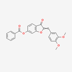 Synthesis routes of 2-[(3,4-dimethoxyphenyl)methylene]-6-benzoyloxy-3 ...