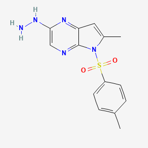 2-hydrazinyl-6-methyl-5-tosyl-5H-pyrrolo[2,3-b]pyrazine | Benchchem