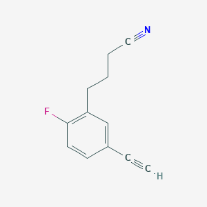 Synthesis routes of 4-(5-Ethynyl-2-fluoro-phenyl)-butyronitrile